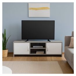 HTI-Living TV-Schrank Thekla Beton/Wei&szlig;