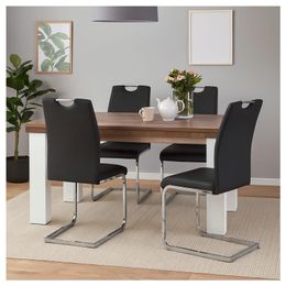 HTI-Living Esszimmerstuhl 4er Set Schwarz Nelly
