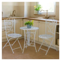 HTI-Living Essgruppe 3-teilig Curly Creme