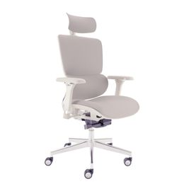 CLOUVOU MasterSeat B&uuml;rostuhl Ergonomisch &ndash; Creme-Wei&szlig;
