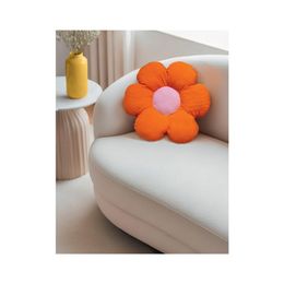 Dekor Blumenkissen, orange/pink