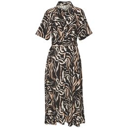 Vivance By Lascana Blusenkleid Damen Gr&ouml;&szlig;e 40 beige / creme / schwarz Sommerkleid