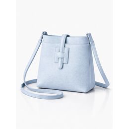 Umh&auml;ngetasche "Holunder", Damen, Gr. B/H/T: 20cm x 18cm x 5cm onesize, hellblau, Leder, Collezione Alessandro, Taschen Umh&auml;ngetasche, aus Rindsleder, Made in Italy