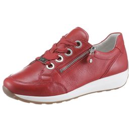 Sneaker Ara "OSAKA", Damen, Gr. 8,5 (42,5), rot, Leder, Schuhe Sneaker, Freizeitschuh, Halbschuh, Schn&uuml;rschuh in bequemer Schuhweite G