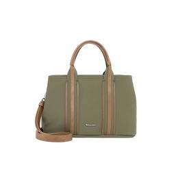 Shopper Tamaris "Shopper TAS Kirsten", Damen, Gr. B/H/T: 28cm x 17cm x 12cm 0, gr&uuml;n (khaki 910), Polyurethan, Taschen Shopper