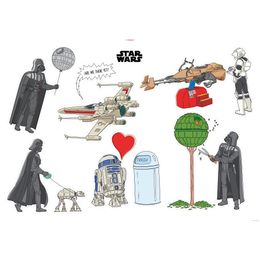 Wandtattoo Komar "Star Wars Treatment - Gr&ouml;&szlig;e 100 x 70 cm", bunt, B:100cm H:70cm, Folie, Wandtattoos, Wandtattoo, selbstklebend, Wandsticker, Kinderzimmer