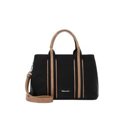 Shopper Tamaris "Shopper TAS Kirsten", Damen, Gr. B/H/T: 28cm x 17cm x 12cm 0, schwarz (schwarz 100), Polyurethan, Taschen Shopper