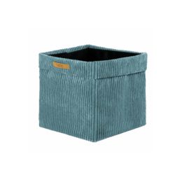 Aufbewahrungsbox LYCCE "Aufbewahrungskorb Faltbare Aufbewahrungsbox Cord 1P 1er Pack", blau (t&uuml;rkis), B:33cm H:31cm T:33cm, Obermaterial: 90% Polyester PES. 10% Nylon NY., Aufbewahrungsboxen, Aufbewahrungsbox