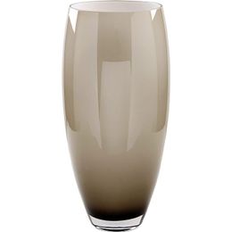 Tischvase Gilde "Vase Africa", braun, grau, B:18cm H:40cm T:18cm, Glas, Vasen