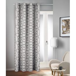 Vorhang HOMING "Salma" Gr. 1, grau, B:135cm H:245cm, Polyester, Gardinen, Fertigschal