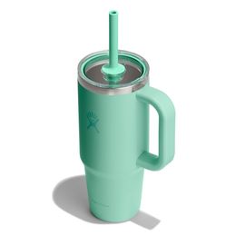 Thermobecher Hydro Flask "24 OZ Travel Tumbler Clear Lid, 710 ml", mermaid gr&uuml;n, H:29cm, Edelstahl, Trinkgef&auml;&szlig;e, Thermobecher, Kompatibel mit Eindr&uuml;ckzubeh&ouml;r der Gr&ouml;&szlig;e Medium
