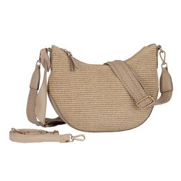 Umh&auml;ngetasche Gabor "Ophelio", Damen, Gr. B/H/T: 30cm x 22,5cm x 8cm, beige, Lederimitat, Leinenoptik, aufgeraut, gepflegt, Taschen Umh&auml;ngetasche, Damen Handtasche, Schultertasch mit 2 Umh&auml;ngeriemen