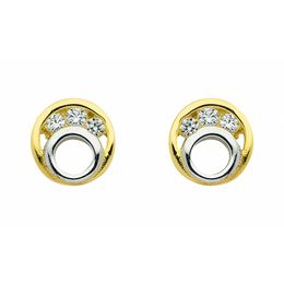 Adelia&acute;s Paar Ohrh&auml;nger ADELIA&acute;S "Ohrstecker Ohrringe 333 Gold ( 8K ) mit Zirkonia &ndash; Goldohrringe", silber, Ohrringe, Damen, Damen, Gold, Goldohrringe