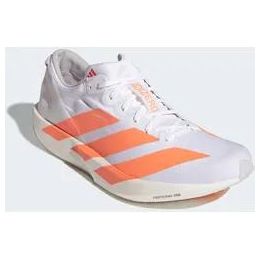 Laufschuh Adidas PERFORMANCE "ADIZERO ADIOS 9", Damen, Gr. 44, cloud wei&szlig;, lucid orange, lucid rot, Synthetik, Textil, Schuhe Laufschuh