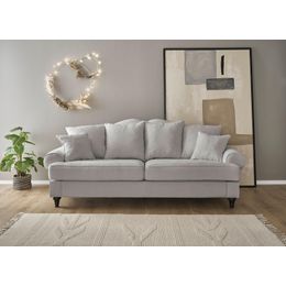 3,5-Sitzer Home Affaire "WESTMINSTER", grau (lichtgrau), B:230cm H:95cm T:100cm, Sofas, mit Federkern-Polsterung