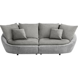 Big-Sofa Trendmanufaktur "Maui, inklusive 4 R&uuml;ckenkissen und 2 Zierkissen, Designersofa", grau (dolphin), B:280cm H:87cm T:131cm, 100% Polyester, Sofas, Big-Sofa, Organische Form, Sofa frei im Raum stellbar, moderne Optik