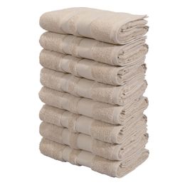 Handt&uuml;cher OTTO HOME "Vanessa, 8 Handt&uuml;cher, 50x100cm, in Standard- und Premium-Qualit&auml;t", creme, B:50cm L:100cm, Walkfrottee, Obermaterial: 100% Baumwolle, Handt&uuml;cher, Handt&uuml;cher mit Bord&uuml;re, 100% Baumwolle, einfarbig, weich
