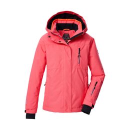 Skijacke Killtec "KSW 205 GRLS SKI JCKT", M&auml;dchen, Gr. 176, orange (koralle), Obermaterial: 100% Polyester;Futter: 100% Polyester;F&uuml;llung: 100% Polyester, Jacken Skijacke, Wasserdichte, atmungsaktive Ski-Jacke mit verstellbarer Kapuze