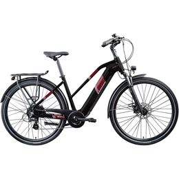 Z&uuml;ndapp E-Bike Z&Uuml;NDAPP "Z810" Gr. 50, schwarz (schwarz, rot), Elektrofahrr&auml;der, 50cm, 28 Zoll (71,12cm), Pedelec, Elektrofahrrad f&uuml;r Damen und Herren