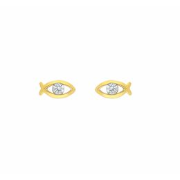 Adelia&acute;s Paar Ohrh&auml;nger ADELIA&acute;S "Ohrstecker Ohrringe 333 Gold ( 8K ) mit Zirkonia &ndash; Goldohrringe", gold, Ohrringe, Damen, Damen, Gold, Goldohrringe
