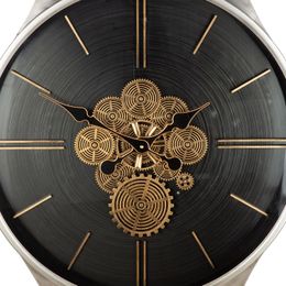 Wanduhr Gilde "Wanduhr Timing", silberfarben, B:62,5cm H:99,5cm, Wanduhren, Wanduhr