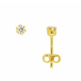 Adelia&acute;s Paar Ohrh&auml;nger ADELIA&acute;S "Ohrstecker Ohrringe 333 Gold ( 8K ) mit Zirkonia &ndash; Goldohrringe", gold, Ohrringe, Damen, Damen, Gold, Goldohrringe