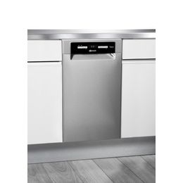Bauknecht Unterbaugeschirrsp&uuml;ler "BSUO 3O21 PF X", Energieeffizienz: E (A-G), silber (silberfarben), B:44,8cm H:82cm T:59cm, Geschirrsp&uuml;ler, Topseller