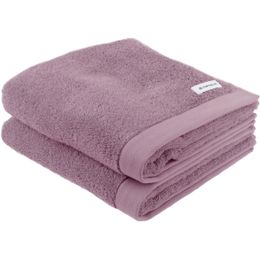 Handtuch Tom Tailor HOME "COLOR BATH", lila (cozy mauve), B:50cm L:100cm, Frottier, Frottier, Handt&uuml;cher, 100% Baumwolle, 50x100 cm, uni, gro&szlig;e Farbauswahl
