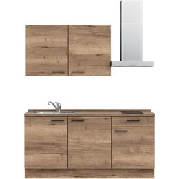 K&uuml;chenzeile Nobilia "Structura I", NEU: individuell anpassbar mit gratis Profi-Beratung", braun (k&uuml;che: braun, korpus: eiche havanna nachbildung, arbeitsplatte: eiche havanna nachbildung), B:180,3cm H:216,6cm T:60cm, Komplettk&uuml;chen-Sets, K&uuml;chenzeile, vormontiert, Breite 180 cm, Ausrichtung w&auml;hlbar, wahlw. mit E-Ger&auml;ten