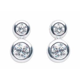 Adelia&acute;s Paar Ohrh&auml;nger ADELIA&acute;S "Ohrstecker Ohrringe 925 Silber mit Zirkonia &ndash; Silberohrringe", silber, Ohrringe, Damen, Damen, Silber 925 (Sterlingsilber), Silberohrringe