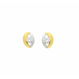 Adelia&acute;s Paar Ohrh&auml;nger ADELIA&acute;S "Ohrstecker Ohrringe 333 Gold ( 8K ) mit Zirkonia &ndash; Goldohrringe", silber, Ohrringe, Damen, Damen, Gold, Goldohrringe
