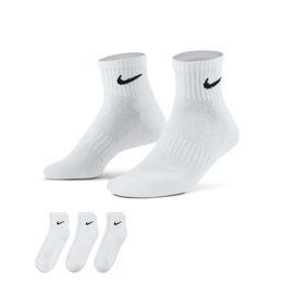 Funktionssocken Nike "U NK EVERYDAY CSH ANKL 3PR 132", Damen, Gr. L (42/45), wei&szlig; (wei&szlig;, schwarz), Obermaterial: 71% Baumwolle, 26% Polyester, 2% Elasthan, 1% Nylon, Socken, Topseller