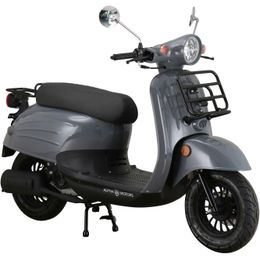Motorroller Alpha Motors "Adria", grau (mattgrau, schwarz), Motorroller, ohne Topcase, 45 km/h, mit Lenkerschloss, B:67cm H:108cm L:175cm