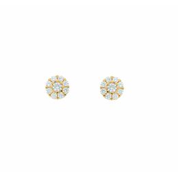 Adelia&acute;s Paar Ohrh&auml;nger ADELIA&acute;S "Ohrstecker Ohrringe 585 Gold ( 14K ) mit Zirkonia &ndash; Goldohrringe", gold, Ohrringe, Damen, Damen, Gold, Goldohrringe