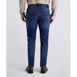Tapered-fit-Jeans Pierre Cardin "PC-Limoux", Damen, Gr. 34, L&auml;nge 30, blau buffies, Denim/Jeans, Obermaterial: 94% Baumwolle, 6% Elasthan, unifarben, regular fit lang, Jeans, im Five-Pocket Style
