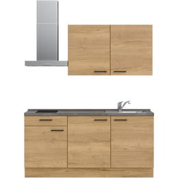 K&uuml;chenzeile Nobilia "Structura I", NEU: individuell anpassbar mit gratis Profi-Beratung", braun (k&uuml;che: braun, korpus: eiche sierra nachbildung, arbeitsplatte: beton schiefergrau nachbildung), B:180,3cm H:216,6cm T:60cm, Komplettk&uuml;chen-Sets, K&uuml;chenzeile, vormontiert, Breite 180 cm, Ausrichtung w&auml;hlbar, wahlw. mit E-Ger&auml;ten