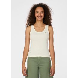 Tanktop Ragwear "AGGY", Damen, Gr. L, ivory, Jersey, Obermaterial: 100% Baumwolle, unifarben, normal, Rundhals, Tops Tanktop, Aus Baumwolle mit kleinen Herzchen als Lockstickerei