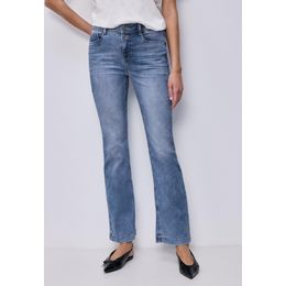 Slim-fit-Jeans Street One, Damen, Gr. 25, L&auml;nge 28, light blau wash, Web, 63% Baumwolle, 25% Polyester, 10% Viskose, 2% Elasthan, unifarben, kn&ouml;chellang, Jeans Slim-fit-Jeans, High Waist