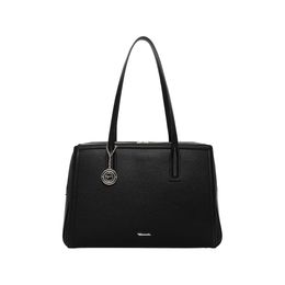 Shopper Tamaris "Shopper TAS Kim", Damen, Gr. B/H/T: 26,5cm x 26cm x 12cm 0, schwarz (schwarz 100), Polyurethan, Taschen Shopper