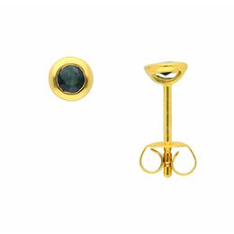 Adelia&acute;s Paar Ohrh&auml;nger ADELIA&acute;S "Ohrstecker Ohrringe 585 Gold ( 14K ) mit Saphir &ndash; Goldohrringe", gold, Ohrringe, Damen, Damen, Gold, Goldohrringe