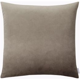 Kissenbez&uuml;ge Estella "Velvet", grau, B:50cm L:50cm, Polyester, Obermaterial: 100% Polyester, Kissenbez&uuml;ge