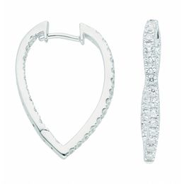 Adelia&acute;s Paar Creolen ADELIA&acute;S "Creolen Ohrringe 925 Silber mit Zirkonia &ndash; Silberohrringe", silber, Ohrringe, Damen, Damen, Silber 925 (Sterlingsilber), Silberohrringe