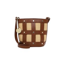 Beuteltasche Tamaris "Beutel TAS Kirsti", Damen, Gr. B/H/T: 23cm x 21cm x 14cm 0, braun (cognac 700), Polyurethan, Taschen Beuteltasche