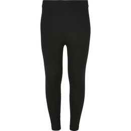 Leggings Urban Classics "Urban Classics Damen Girls High Waist Jersey Leggings", M&auml;dchen, Gr. 110/116, Normalgr&ouml;&szlig;en, schwarz, 95% Baumwolle, 5% Elasthan, unifarben, slim fit, Hosen Leggings