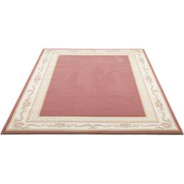 Wollteppich Theko "Pelinia 7745", rot (rosenholz), B:40cm H:12mm L:60cm, Schurwolle, Teppiche, Kurzflor, Uni Farben, mit Bord&uuml;re, reine Wolle
