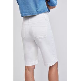 Bermudas WONDERJEANS, Damen, Gr. 38, N-Gr, wei&szlig;, Web, Obermaterial: 96% Baumwolle, 4% Elasthan, unifarben, kniefrei, Hosen Bermudas, mit Stretch