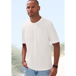 T-Shirt John Devin, Damen, Gr. L (52/54), creme, Jersey, Obermaterial: 60% Baumwolle, 40% Polyester, regular fit, Rundhals, abgesteppte Kante, Shirts T-Shirt, in Struktur-Qualit&auml;t und modischen Farben