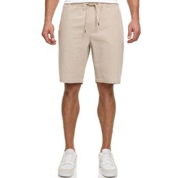 Shorts INDICODE "INDrum", Herren, Gr. L, N-Gr, kit, Web, Obermaterial: 100% Baumwolle, unifarben, regular fit knielang, Hosen Shorts