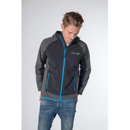 Softshelljacke DEPROC Active "XLight CAVELL Men", Herren, Gr. XXL (56), indigo, 96% Polyester; 4% Elasthan, mit Gummizug, Jacken Softshelljacke, auch in Gro&szlig;en Gr&ouml;&szlig;en erh&auml;ltlich