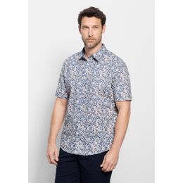 Kurzarmhemd OLYMP "OLYMP Casual, regular fit, Kent", Herren, Gr. XXL, Normaler Arm, blau, 100% Baumwolle, Hemden